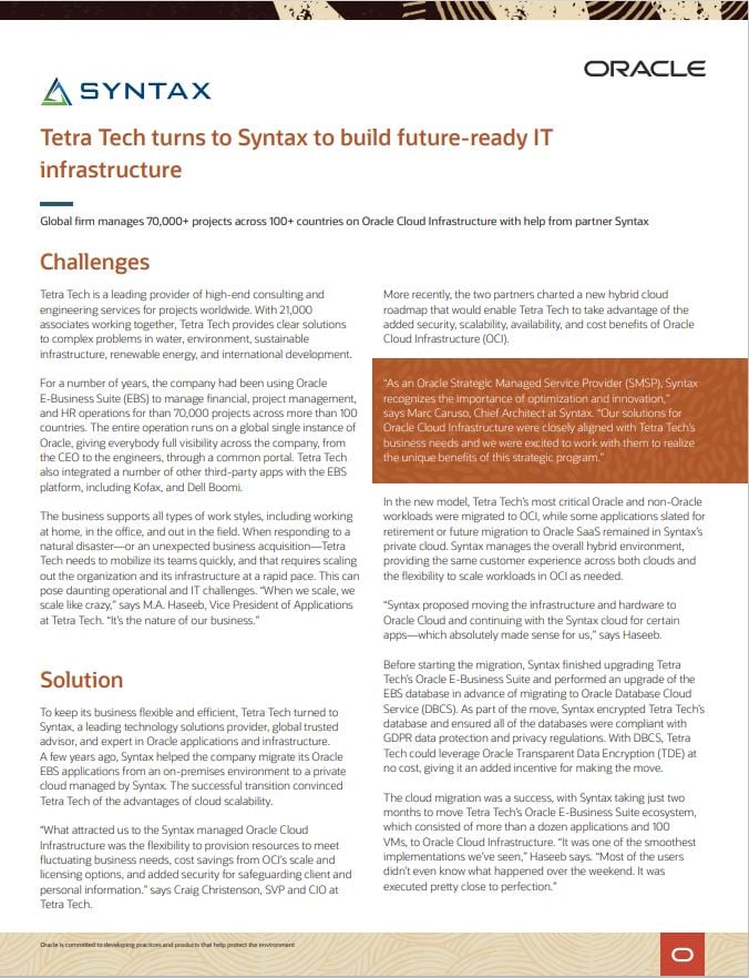 Tetra Tech Case Study:case study